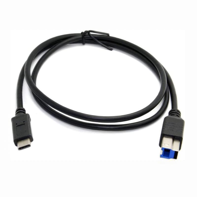 chenyang 100cm USB-C USB 3.1 Type C オスコネクター - USB 標準 B オス データケーブル Mac &amp; ノートパソコン用 ブラックUSB-C USB 3.1 Type C オスコネクター - ...