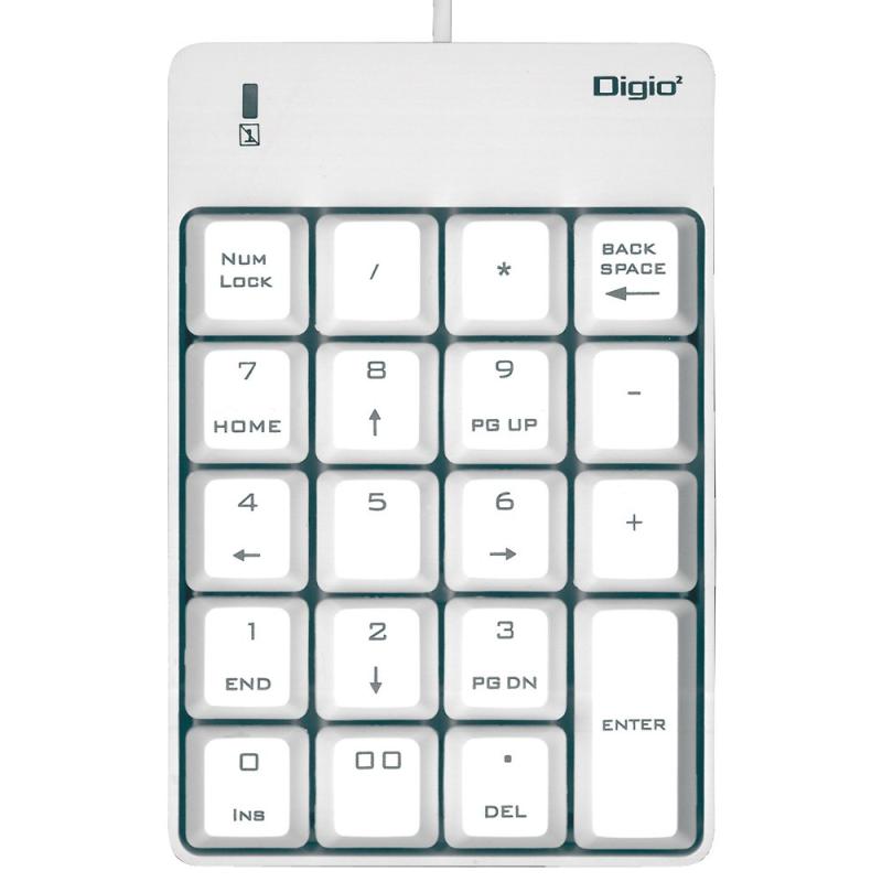 ナカバヤシ(Nakabayashi) Digio2 USBテンキー ホワイト Z0483ドライバ(ソフトウェア)インストール不要。挿してそのまま使えるUSB テンキー。コンパクトサイズで机の上も広く使えるデスクトップキーボードと同じで使いや...