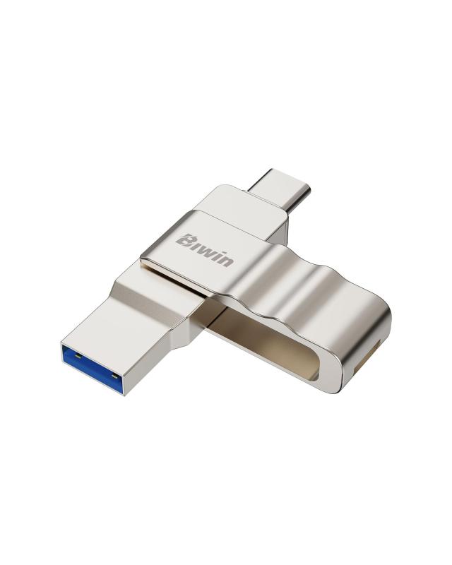 Biwin UD150 USB メモリ Type-C/A 2in1 回転式 32GB USB 3.2 高速 最大読出速度150MB/s 金属製 軽量&amp;耐久性 USB-C/Aデュアルコネクタ【USB 3.2高速USB】USB 3.2 ...