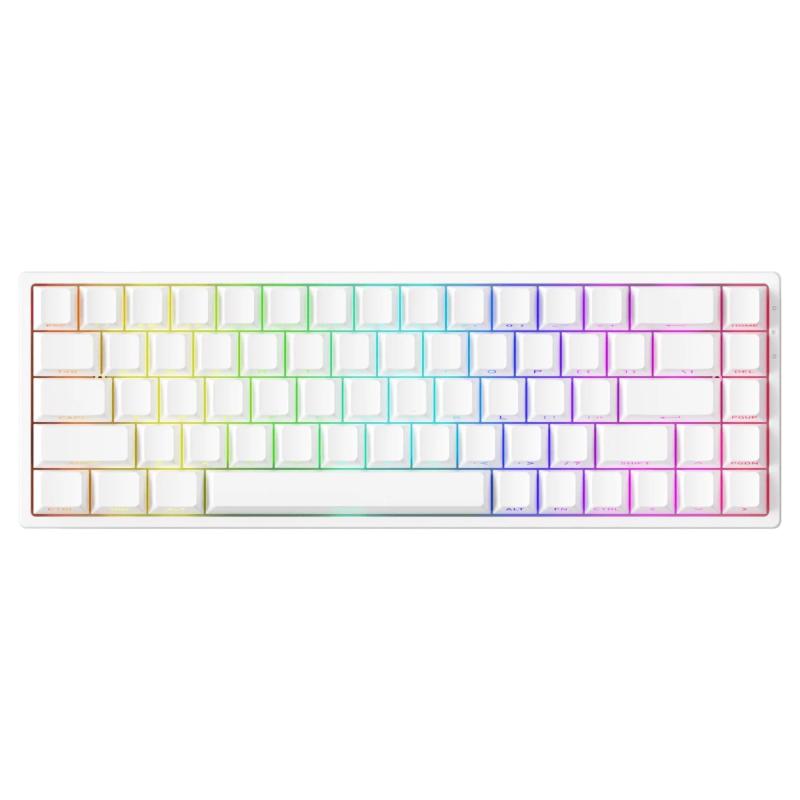MonsGeek FUN68 HE 0.005mm ラピッドトリガー 65% 英語配列 有線モデル 高コスパ ゲーミングキーボード ホワイトラピッドトリガー 0.005~2.00mmまで調整可能ユニバーサル8000Hz ポーリングレート主流...