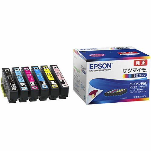 ●適応機種：EP-712A/713A/812A/813A●顔料／染料：染料インク●色：6色パック●セット内容：ブラック、シアン、マゼンタ、イエロー、ライトシアン、ライトマゼンタ●パッケージ仕様：目印＝サツマイモ●対応メーカー：EPSON●タ...
