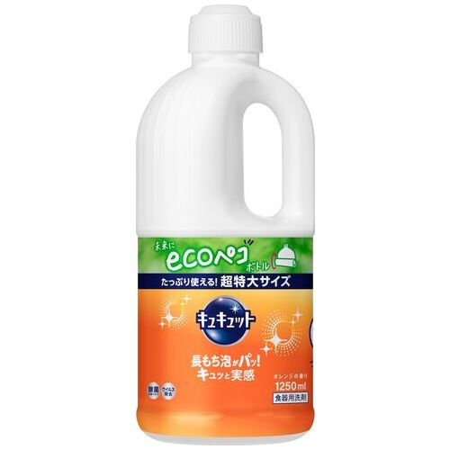 ●濃密泡でパッと洗えてキュッと実感！●内容量：1250mL●液性：中性●香り：オレンジの香り●種別：つめかえ●注意事項：すべての菌・ウイルスを除去するわけではありません。リニューアルに伴い、パッケージ・内容等予告なく変更する場合がございます...