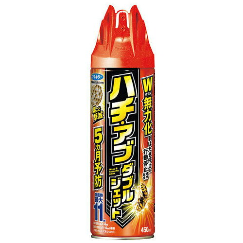 ●ハチの動きを止めて即効退治！●用途：スズメバチ（ツマアカスズメバチ含む）、アシナガバチ、クマバチ（タイワンタケクマバチ含む）、ミツバチ、アブ、クモ、ガ、ムカデ、ヤスデ、ゲジ、ケムシ、カメムシ●内容量：450ml●有効成分：ピレスロイド（フ...