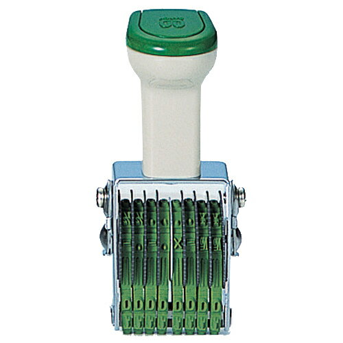 インキのつきがよいテクノタッチラバーを採用。くっきりした印字が特長の回転ゴム印です（スタンプ台は別売）●書体：明朝体●規格：8連5号リニューアルに伴い、パッケージ・内容等予告なく変更する場合がございます。予めご了承ください。広告文責：楽天グ...