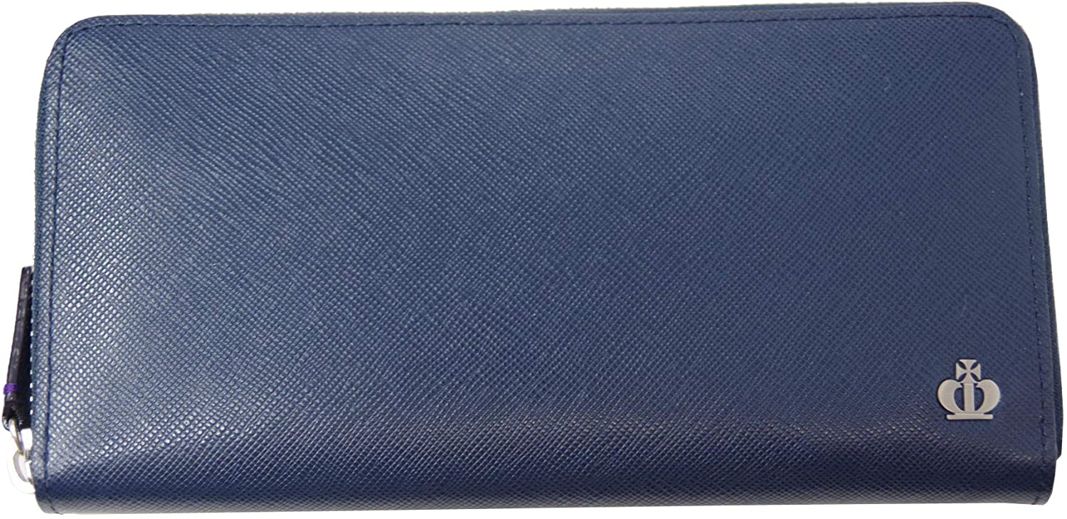 メイン素材: レザー 表地: 牛革 サイズ（実寸）：9.6×19.5cm　 収納：札入れ2、小銭入れ1、カード入れ12、その他収納2 ベースカラー：ネイビー 主素材：牛革 付属品：元箱、状態：新品未使用。革製品特有の微細なスレ等ご了承ください。