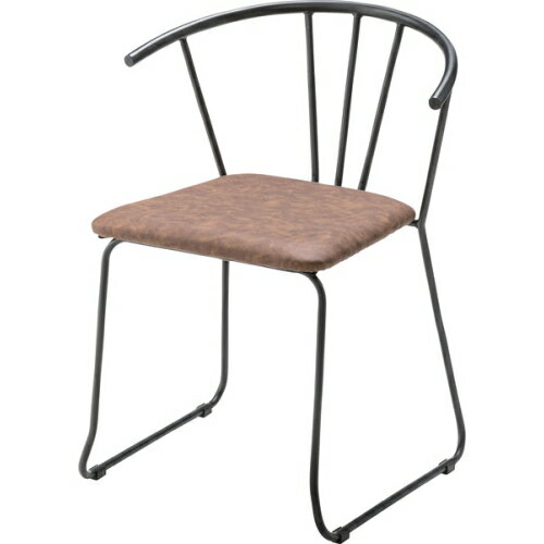 参考売価18,700円カラーブラウンサイズW56.5×D57×H73×SH45スペックスチール(粉体塗装) ソフトレザー組立完成品静的耐荷重80kg原産地中国JAN4985155189267