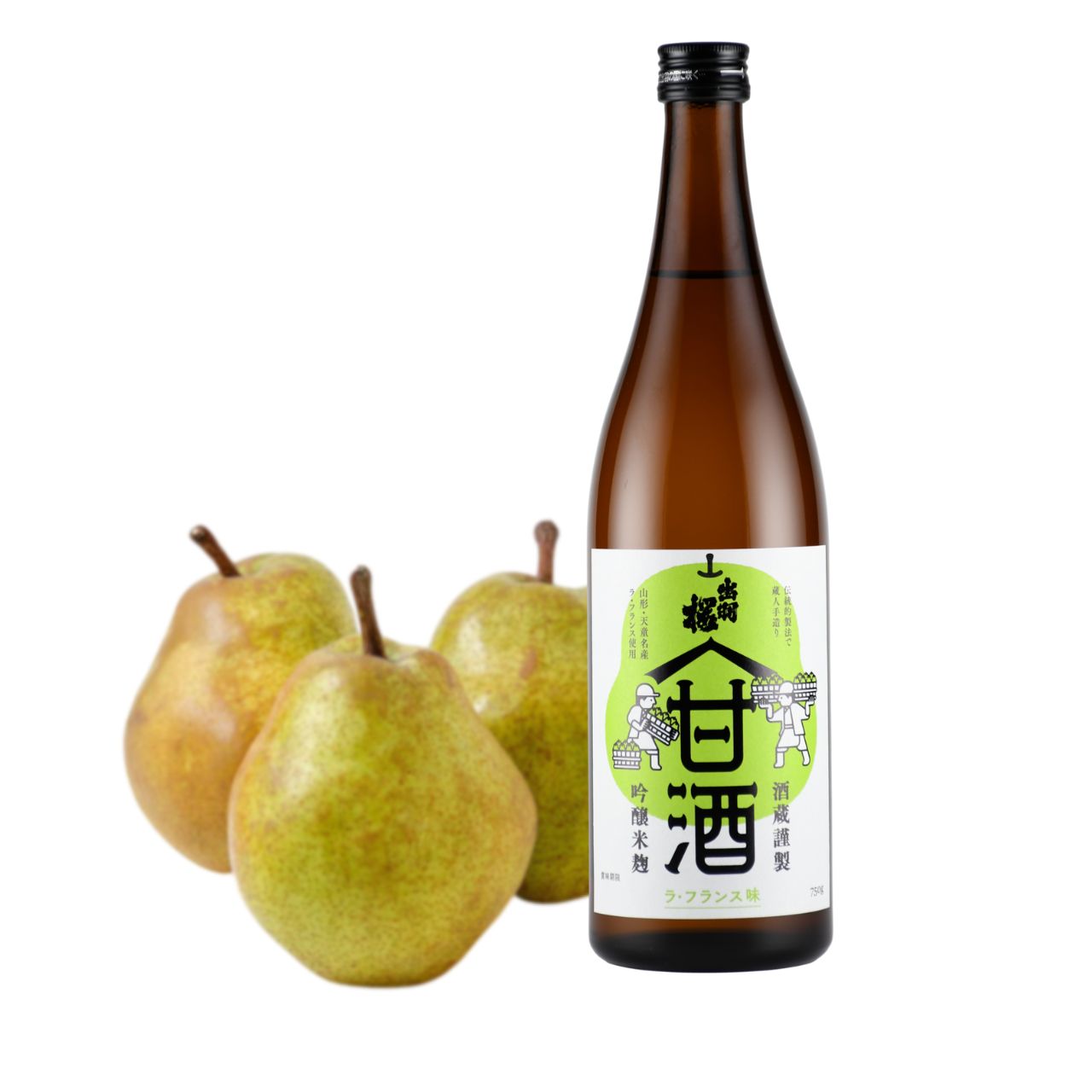 山形県天童市の名門・出羽桜酒造が、吟醸酒造りの技術を応用して丁寧に仕上げた麹甘酒 ラ・フランス味です。 麹甘酒に山形の特産「ラ・フランス果汁」をバランスよく加え、果実の芳醇な香りと自然な甘みを引き出した贅沢な味わいに仕上げました。アルコール...