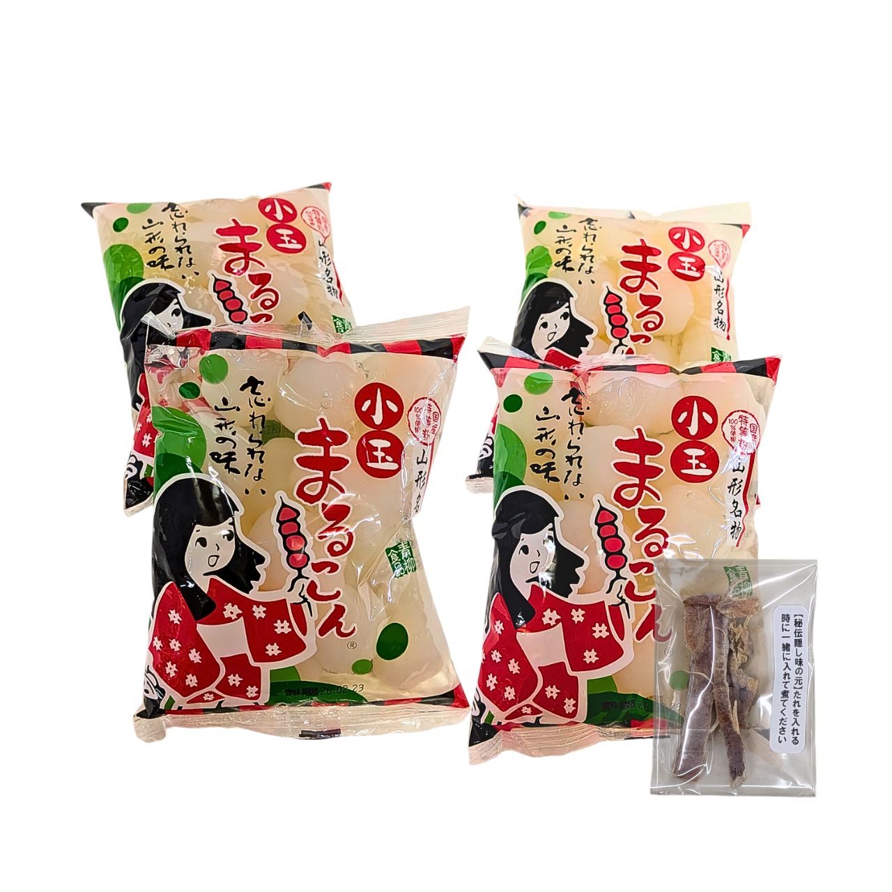 小玉タイプのまるこんを、便利でお得な4個セットにしました。 煮物、常備菜、お弁当、おつまみなど様々な料理に使える万能食材です。 スルメの出汁が染み込みやすく、小粒サイズならではの旨みを楽しめます。 まとめ買いしたい方や大家族のご家庭におすす...