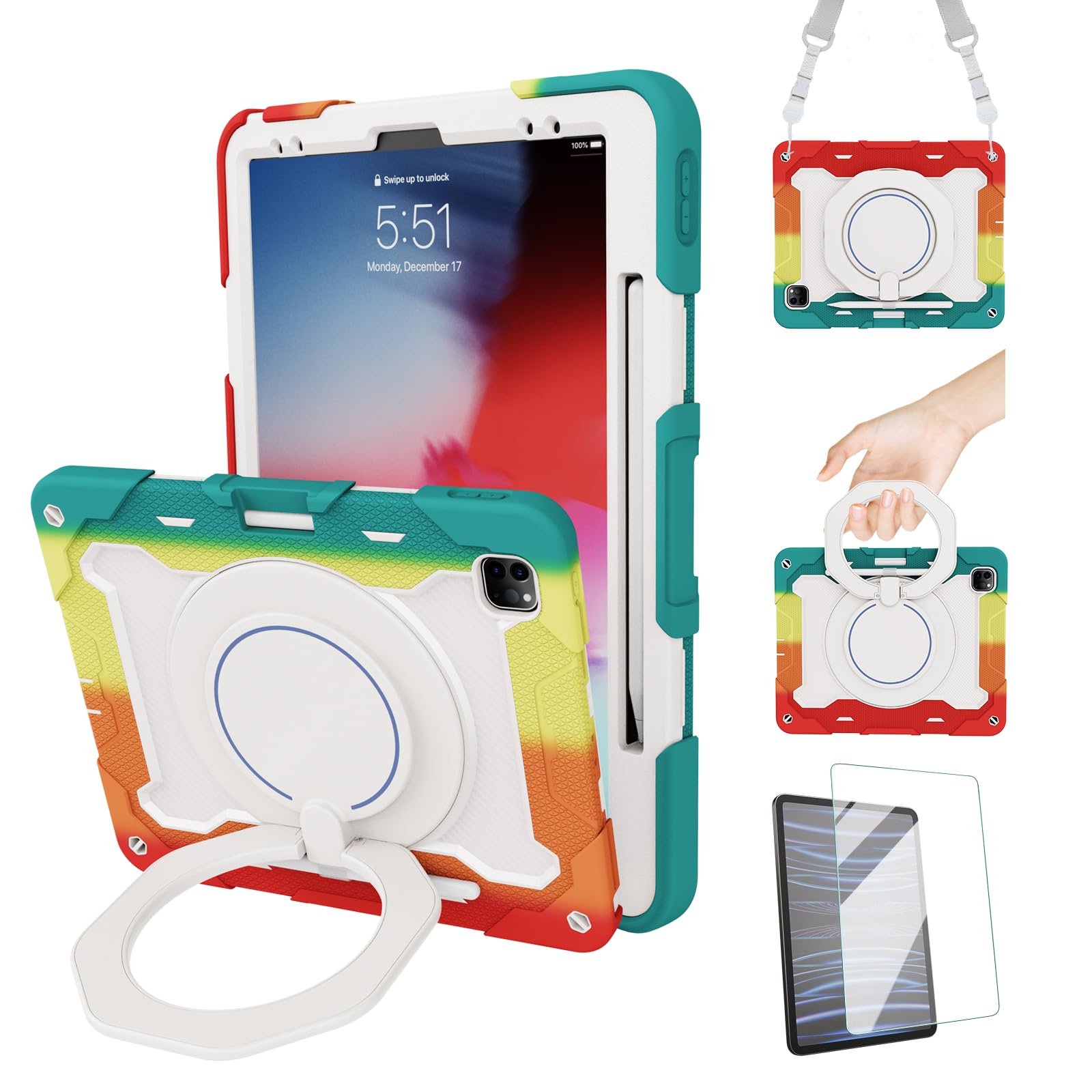 ◆【対応機種】：本品はiPad Pro 12.9 ケース 第6世代/第5世代/第4世代/第3世代(2022/2021/2020/2018)専用デザインです。型番：A2436/A2764/A2437/A2766(2022)、A2378 /A2...