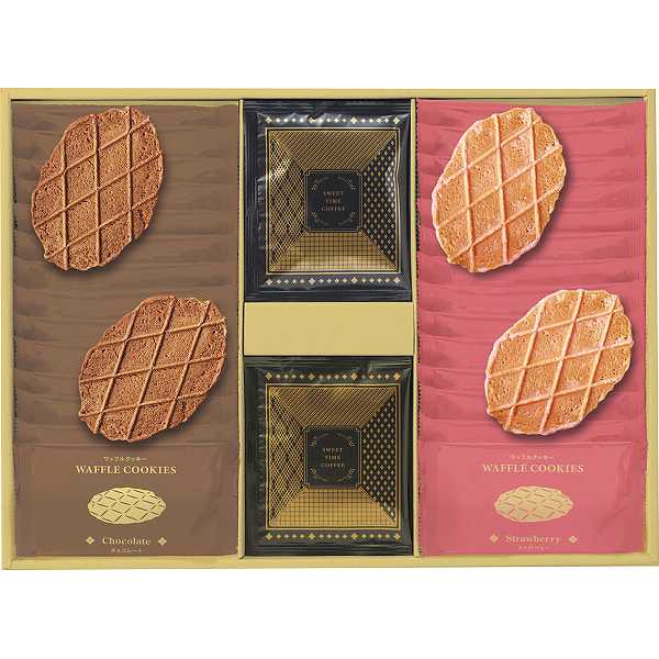 サクッと軽い食感のワッフルクッキーに、コーヒーを合わせたカフェタイムセット。 ●ワッフルクッキー（チョコ・いちご×各14）、ドリップコーヒー8g×8※商品の特性上、衝撃によって菓子が割れることがございます。 ●原産国：（加工地：日本） ●化...