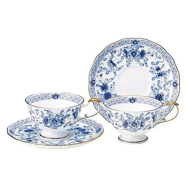 洗練された王朝風のフォルムに、気品あふれるブルーのデザインが特徴。1972年の発売以来、常に多くの人に愛され続けるシリーズです。●メーカー：本部鳴海製陶●メーカー品番：9682-7165●商品サイズ：カップ/径10×H6.5(210ml)・...