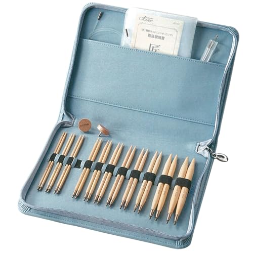 ロングタイプブルー/4号から15号/CL45-151・Style:ロングタイプ・セット内容： 編み針/12サイズ各1組 4・5・6・7・8・9・10・11・12・15号・ジャンボ8mm・ジャンボ10mm、コード/5サイズ各1本 50・60・...
