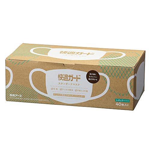 レギュラー快適ホワイト/ふつうサイズ (40枚)/4902407581211・Size:ふつうサイズ (40枚)・パッケージ個数:1・商品サイズ (幅×奥行×高さ) :約165×90mm・内容量:40枚入・ブラント名:快適さわやかマスク・メ...