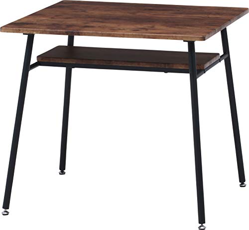 テーブル_75×75ブラウン ブラック/幅75×奥行75cm/14659・Style:テーブル_75×75・パッケージ個数:1・シックでかっこいい。スクエア型のヴィンテージ風ダイニングテーブル・シックでかっこいい。スクエア型のヴィンテージ風...