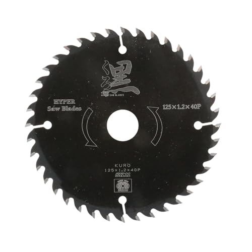 一般木材用(40P)ブラック/125mm×40P/125X40P・Size:125mm×40P・パッケージ個数:1・外径:125mm・刃厚:1.2mm・内径:20mm・刃数:40・適合機種:充電丸鋸シリコン樹脂コーティングにより、木ヤニや接...