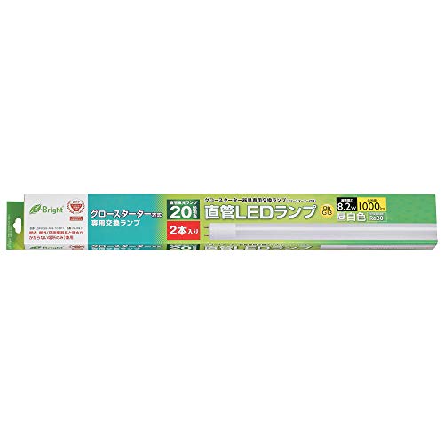 2本昼白色/20形/LDF20SS・N/8/102P1・Color:昼白色Size:20形Style:2本・パッケージ個数:1・ダミースターター（E形）付属のグロースターター器具専用交換ランプ・直管蛍光ランプ20W形相当の明るさ・2本入り・...