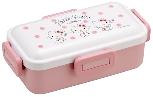 キティ/-/PFLB6AG68810・Color:キティPatternName:530ml弁当箱・パッケージ個数:1・サイズ：横18.6×縦10.8×高6.2cm・材質：フタ：AS樹脂、本体・止具・仕切：ポリプロピレン、パッキン：シリコーン...