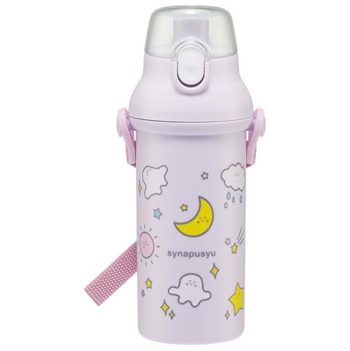 プラ水筒/480 ml/PSB5SANAG-A・Color:プラ水筒・パッケージ個数:1・容量:480ml /サイズ:直径9.4×高さ19.6cm/付属品:肩から掛けられるショルダーベルト、名前シール・重量があって硬いステンレス製水筒を使う...