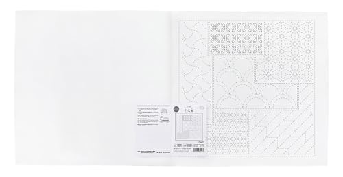 白千代紙/34cm x 34cm/OHF-1145・Color:千代紙Style:白・パッケージ個数:1・出来上がりサイズ：約縦34cm×横34cm・キット内容：晒木綿・作り方説明書・用意するもの：刺し子糸、縫い糸、縫い針、はさみ、アイロン...