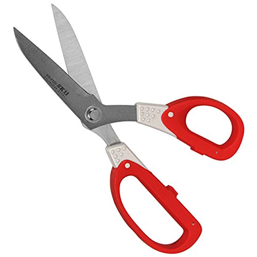 切鋏赤/-/KS-210C・パッケージ個数:1・用途:厚物布・カーペット・厚紙などの切断・材質:グリップ/EVA+PP・材質2:ブレード/SUS420J2・全長:210mm・仕様:厚さ3mmの幅広厚刃使用手がじゃまになりにくく、切り進みやす...