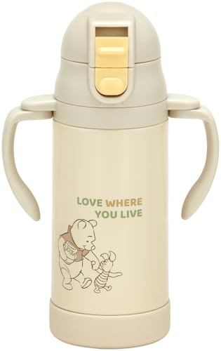 プー&ピグレット/350 ml/STWM3N-70599・Color:プー&ピグレットSize:350 ml・パッケージ個数:1・サイズ：横13×径7×高19.2cm・材質：ステンレス鋼、フタ・ハンドル・ベルト：ポリプロピレン、飲み口・パッ...