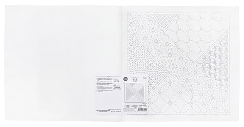 白寄木/縦34cm×横34cm/OHF-1143・Color:寄木Style:白・出来上がりサイズ：約縦34cm×横34cm・キット内容：晒木綿・作り方説明書・用意するもの：刺し子糸、縫い糸、縫い針、はさみ、アイロン、定規・製作目安時間：1...