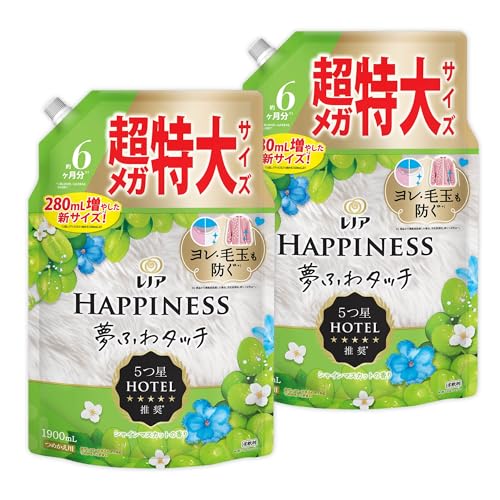 パッケージ：マルチカラー/詰め替え 1900mL×2袋/4904740674377・PatternName:シャインマスカットSize:詰め替え 1900mL×2袋・パッケージ個数:1・新レノアハピネス夢ふわタッチは、洗濯するたび気になる衣...