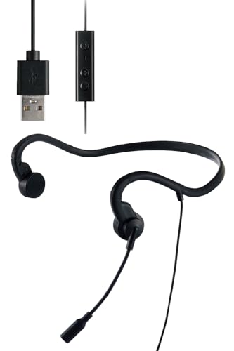 USB-Aブラック/幅約120mm×奥行約145mm×高さ約45mm/HS-BC05UBK・Style:USB-A・パッケージ個数:1・長時間のWeb会議やビデオ通話でも耳が痛くなりにくい、オープンイヤータイプの骨伝導有線ヘッドセットです。...