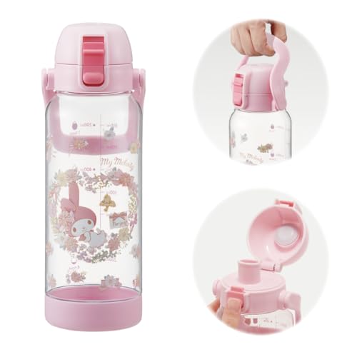 マイメロディ/1000 ml/PDMK10-A・Color:マイメロディ・パッケージ個数:1・サイズ:直径84.5×260mm・容量:1000ml / 原産国：中国・飲んだ量がひと目でわかりやすい、1時間ごとに200mlのメモリ付き・片手で...