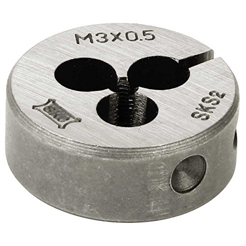 ダイス-/M3x0.5/M3×0.5・Size:M3x0.5Style:ダイス・パッケージ個数:1・用途:一般鉄鋼用ねじ切り作業(オネジ切り)・特徴:ダイスハンドルで、思いの長さにねじ切りができる・サイズ:M3×0.5・外径:25mm・材質...