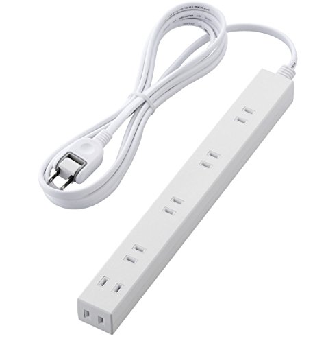 すっきりタップ(雷ガード付き)ホワイト/3m/T-NSLK-2630WH・Size:3m・パッケージ個数:1・隣の差込口をふさがない。差込口の間隔が広くACアダプタもすっきり接続できる、ほこり防止シャッター付きスリムタップ。 雷ガード内蔵モ...