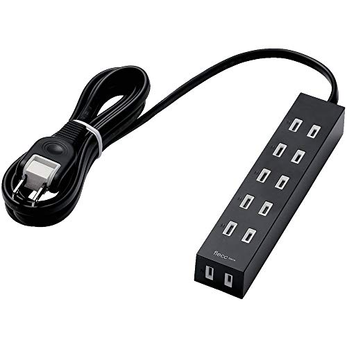 6個口ブラック/2m/T-NFL01-2620BK・Color:ブラックSize:2mStyle:6個口・パッケージ個数:1・デスクの上で冴えわたる洗練されたデザイン。いつも手元に置いておきたくなるスタイリッシュなシャッタータップ“flec...