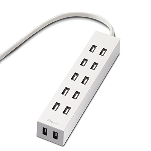 6個口ホワイト/1m/T-NFL01-2610WH・Color:ホワイトSize:1mStyle:6個口・パッケージ個数:1・デスクの上で冴えわたる洗練されたデザイン。いつも手元に置いておきたくなるスタイリッシュなシャッタータップ“flec...