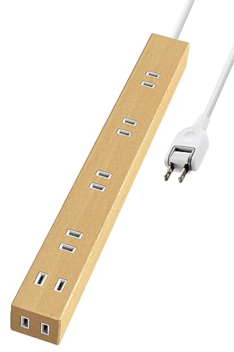 (1) 電源タップ単品オーク/1m/ECT-0201O・Color:オークSize:1mStyle:(1) 電源タップ単品・パッケージ個数:1・ACアダプタもすっきり接続できるスリムタップです。・タップの差込口の間隔が約58mmと通常のタッ...