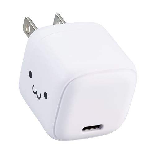 1)充電器単体しろちゃん/1)コンパクト/EC-AC7320WF・Color:しろちゃんSize:1)コンパクトStyle:1)充電器単体・パッケージ個数:1・USB Power Deliveryに対応したUSB Type-C(TM)ポート...