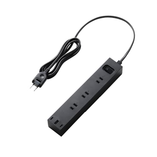 2mブラック/-/ECT-3920BK・Color:ブラックStyle:2mPatternName:1)タップ単体・パッケージ個数:1・上面と側面に各3個口、計6個口の2ピン式差込口を搭載したタップです。・USBポートは、USB Type-...