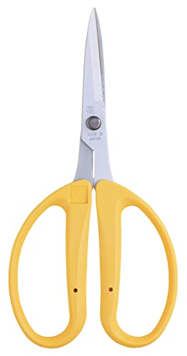 インダストリアルイエロー/-/CRI-360SFY・パッケージ個数:1・全長:160mm・本体重量:60g・刃:ステンレス刃物鋼+高級フッ素加工・素材:柄:ソフトグリップ・刃長:45mm高級フッ素加工 フラワーアレンジメント鋏 高級フッ素加...