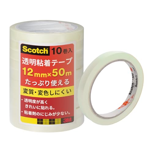 05.(大巻)12mm×1個透明/12mm/500-3-12-10P・Style:05.(大巻)12mm×1個・パッケージ個数:1・【製品情報】サイズ:12mm×50m / テープ厚:0.045mm / 巻芯径:76mm / 数量:10巻(...