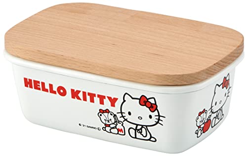 キティ/500ml/ENBT5-A・Color:キティPatternName:バター・パッケージ個数:1・サイズ:幅15×奥行10×高さ6.5cm・素材・材質:本体＝ほうろう用鋼板 フタ＝天然木・容量:500ml耐酸性に優れているので酸・塩...
