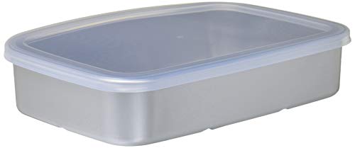 シルバー/1200ml/AKH4-A・Size:1200ml・パッケージ個数:1・サイズ:幅23×奥行15.7×高さ5.15cm・素材・材質:本体=アルミニウム フタ=EVA樹脂・生産国:日本・セット内容・付属品:本体+冷凍・解凍のコツ(し...