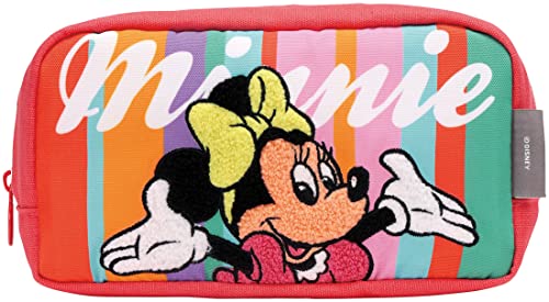 ペンケースミニー/縦10×横18.5×マチ8cm/ZPC1-A・Color:ミニーStyle:ペンケース・パッケージ個数:1・本体サイズ： 約縦10×横18.5×奥行8cm/原産国：中国・ファスナー：左右開き。自立するのでデスクの上で文具が...