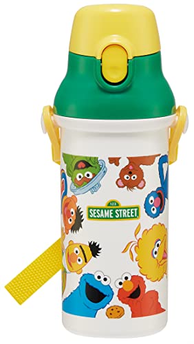 プラスチック水筒セサミ ストリート/480 ml/PSB5SANAG-A・Style:プラスチック水筒・パッケージ個数:1・サイズ:直径9.4×高さ19.6cm・素材・材質:本体・フタ・ベルト止め＝ポリプロピレン(br)キャップ＝AS樹脂 ...