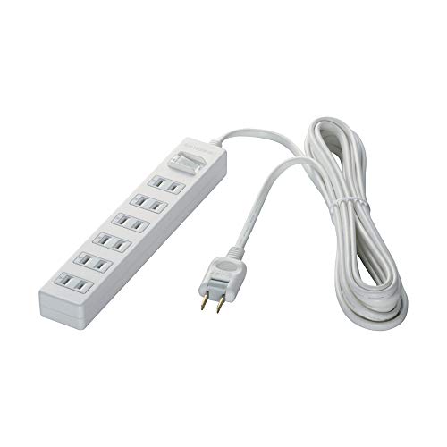 -/-/BSTAPPS2630WH・パッケージ個数:1・【ケーブル長】3m【プラグ仕様】2ピン【口数】6個口【スイッチ】集中スイッチ・【定格容量】AC125V、15A、合計1500Wまで対応・【外形寸法(幅×高さ×奥行)】228×30×40...