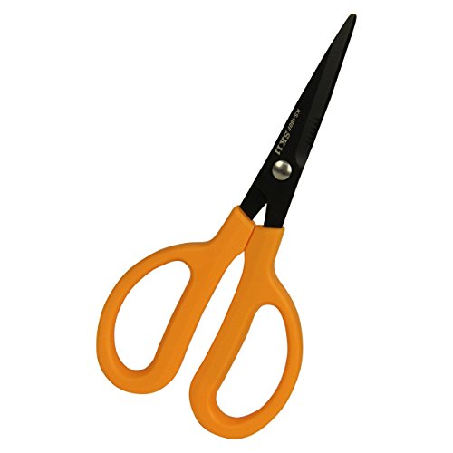 工作はさみ-/-/KS-180F・パッケージ個数:1・用途:針金・銅線・ブリキ・アルミ・厚紙・布・PPバンドなどの切断・特徴1:刃部表面にフッ素樹脂加工を施しており、のりや粘着テープがベタつかない・特徴2:刃は切れ味の良いハイカーボンスチー...