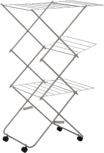 物干しスタンド 3段 小シルバー/使用時:約巾57×奥行75×高さ122cm/OK-12・Style:物干しスタンド 3段 小・パッケージ個数:1・(b)材質:(/b) ステンレス鋼・(b)重量:(/b) 4.3kg商品紹介 足元に組み込ま...