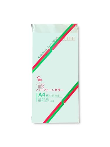 ブルー/長3/03428・Color:ブルーSize:長3・パッケージ個数:1・120x235mm・長形3号・100枚入/パック・紙厚：80g/枠入りの長3カラー封筒です。(ブルー)　貼り合わせがセンターにないので宛名書きがスムーズです。1...