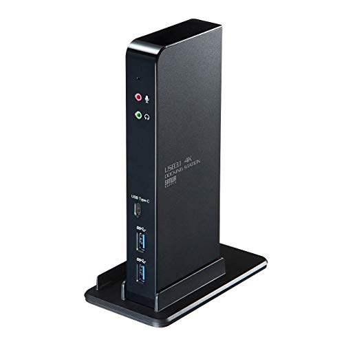 ブラック/-/USB-CVDK4・パッケージ個数:1・USBケーブル1本でディスプレイ2台出力、有線LAN接続、USBオーディオ接続、各種USBデバイスの拡張接続ができるUSB3.1ドッキングステーションです。・USBポートからのディスプレ...