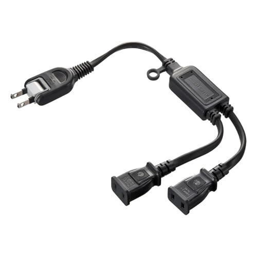 スイッチなしブラック/2個口/TAP-EX2BKN・Color:ブラックSize:2個口Style:スイッチなし・パッケージ個数:1・他の差込口をふさがないため、ACアダプタ使用時に無駄なく設置できる2分岐タイプの電源延長コードです。・安全...