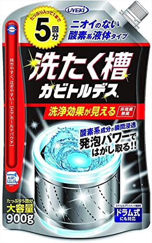 クリア/900g/-・Size:900g・パッケージ個数:1・ニオイのない酸素系液体タイプです。酸素系成分が汚れに瞬間浸透し、発泡パワーではがし取ります。・1本で5回分なので、こまめなお手入れに。また、長期間洗浄していない洗たく槽には、一度...