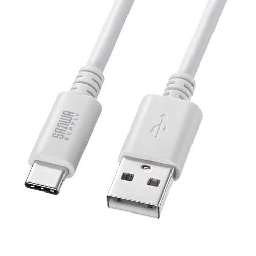 ホワイト/3m/KU-CA30W・Color:ホワイトSize:3m・パッケージ個数:1・USBポート（USB2.0 Aコネクタメス）を持つパソコンや充電器、モバイルバッテリー等の機器と、USB Type-Cポートを持つ周辺機器を接続する時...